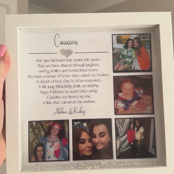 Cousins Personalised Photo Frame | Cousins Christmas Gift | Cousin ...