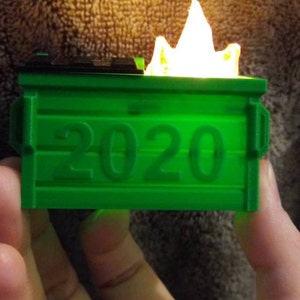 2020 Dumpster Fire Lit Ornament, 3D Printed With LED Light - Etsy