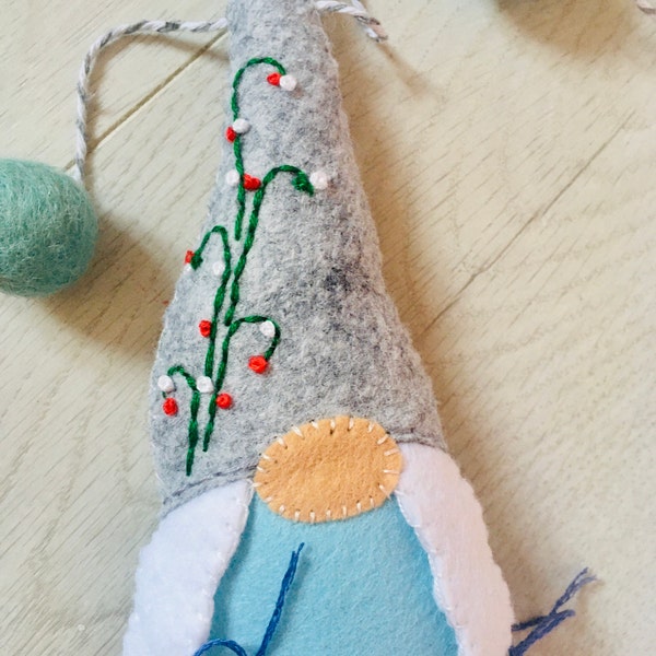 Felt Gnome Ornament Pattern Felt Christmas Ornaments Tomte Swedish Gnome Gnomes Sewing Pattern ...