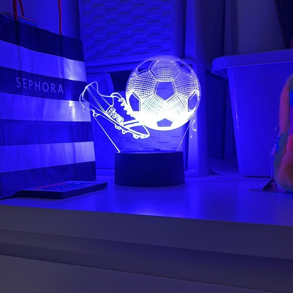 3D LED Rugby American Football Lamp - 7 Colours and Remote - Etsy UK