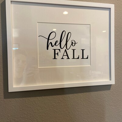 Hello Fall Vinyl Decals, Farmhouse Autumn Quote Wall Decals - Etsy