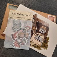 Red Riding Hood Sticker Set Fairytale Stickers, Waterproof Vinyl ...