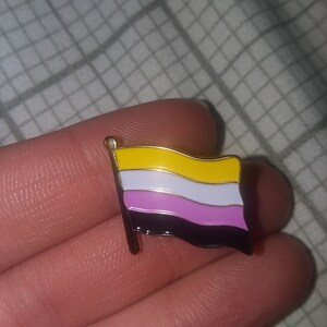 Non Binary Pride Flag Enamel Pin Badge - Etsy UK
