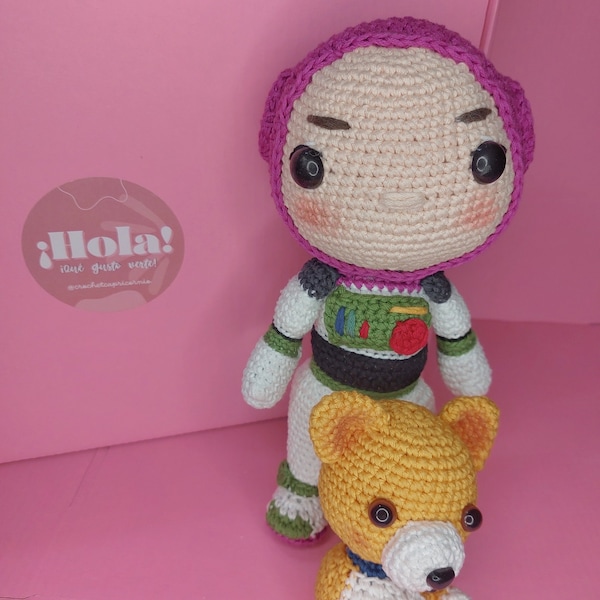 Crochet Doll Amigurumi Pattern Space Ranger and Cat, PDF Pattern ...