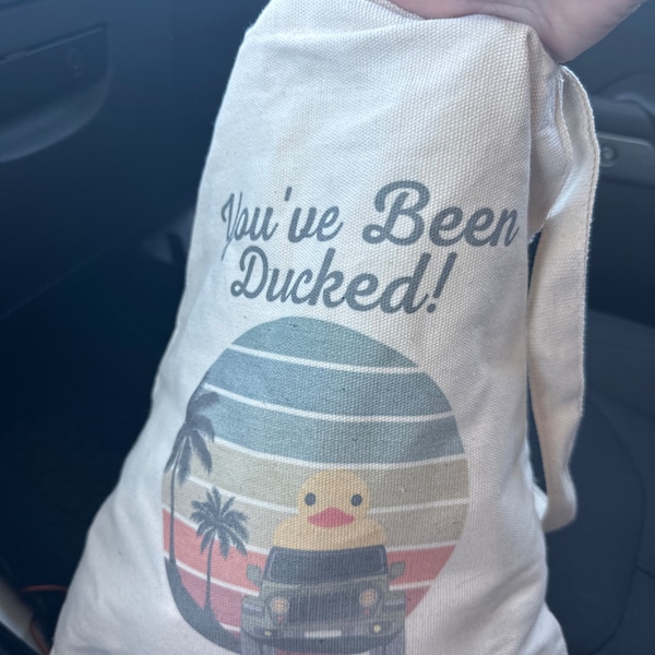 Bag of Ducks you've Been Ducked Canvas Tote Rubber Duck Lovers Perfect ...
