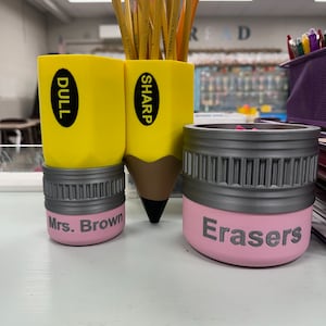 Pencil Holder for Primary School Teachers Desk Sharp Dull, Made in ...