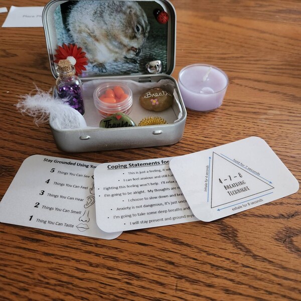Mini Calm Down Kit, Coping Skills Toolbox, Mindful Grounding Technique ...