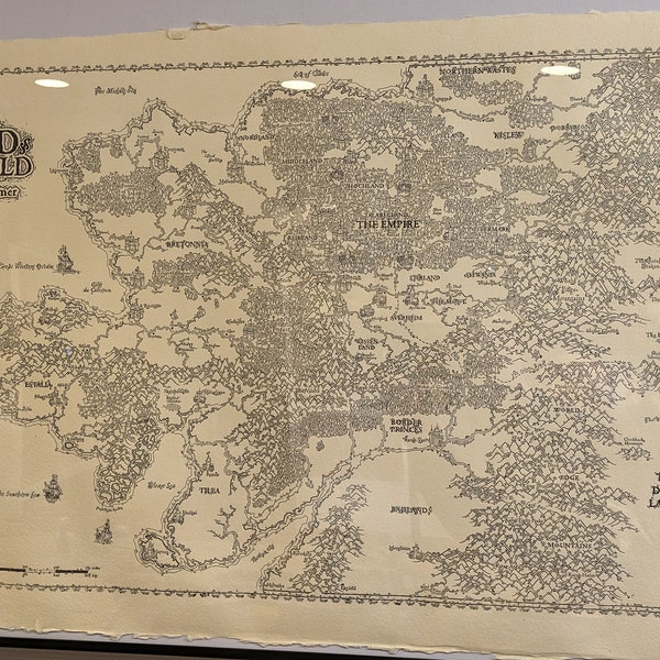 Warhammer Old World Map – Letterpress Print on Handmade Paper - Etsy