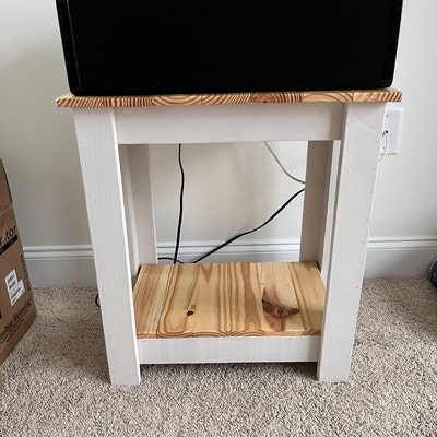 Unfinished End Table, Wood Table, Wood End Table, Side Table Farmhouse ...