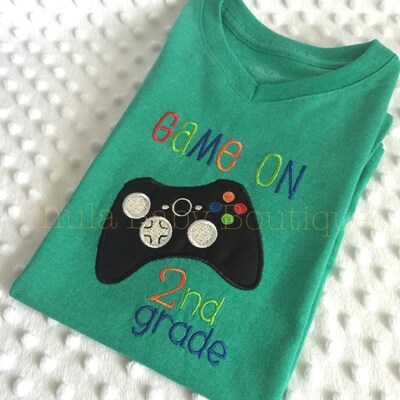 Video Game Controller Microsoft Xbox 360 Style Applique Embroidery ...