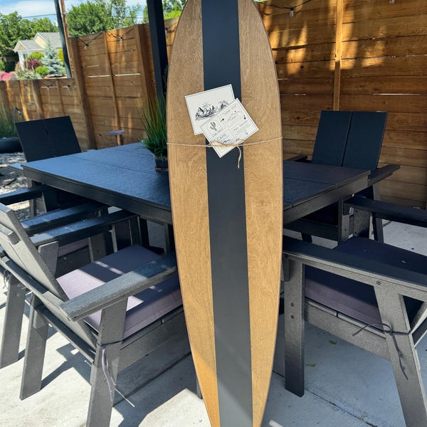 Stripe Surfboard Wall Hanging, Coastal Home Decor, Boho Decor, Beach ...