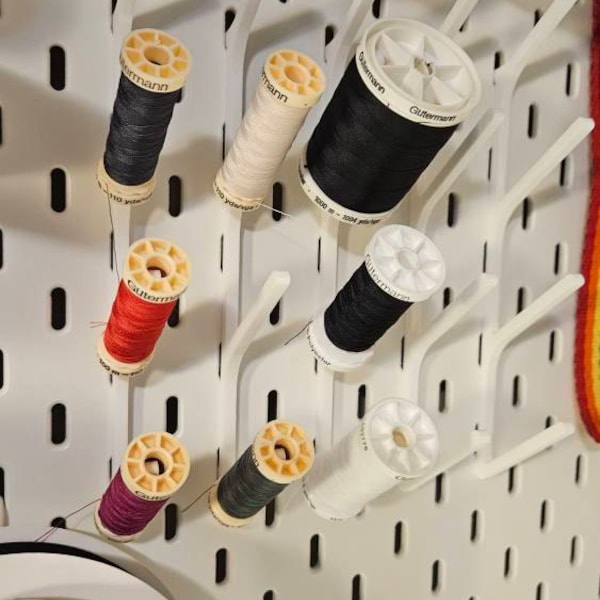 Skadis or Uppspel Pegboard Thread Spool Holder 500m/1000m - Sewing ...