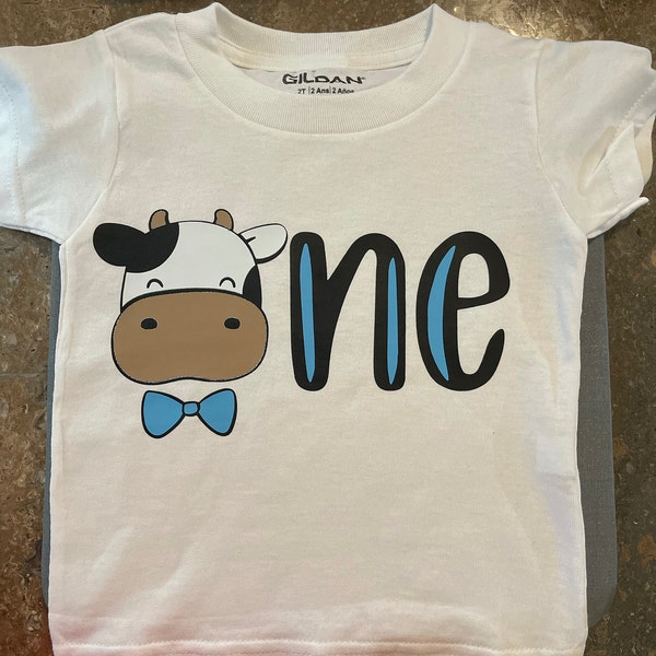 Cow Boy Birthday Svg Cow One Svg Birthday Boy Clipart Kid Cow Svg Kids ...