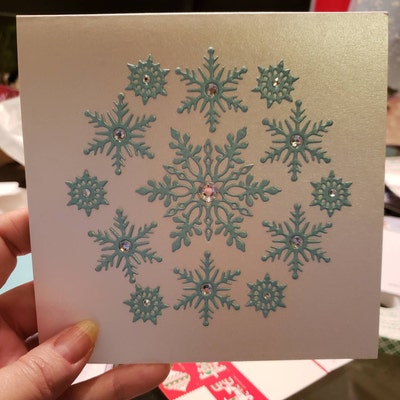 4 X Embossed Pearlised Paper Cards Components for Handmade - Etsy