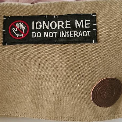 Embroidered 2x6 Patch for Working Dogs With don't Touch Sign and ignore ...