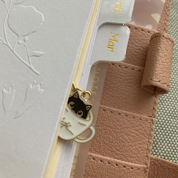 Cute Cat Paper Clips With Charm, Cat Themed Paperclip Bookmark - Etsy