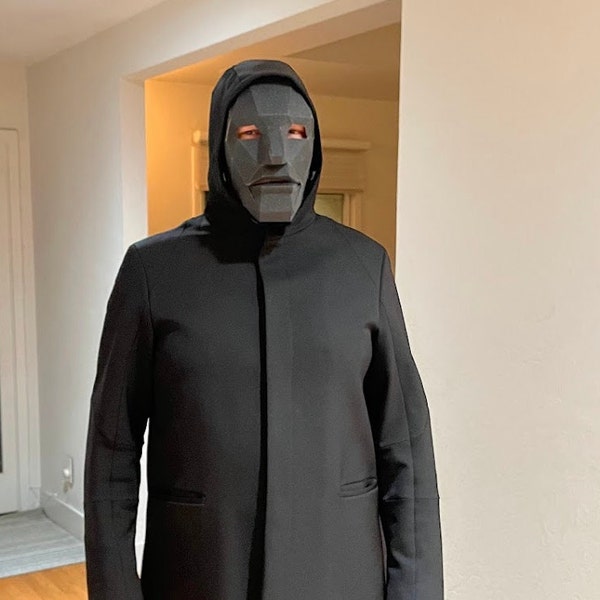 DIY Human Face Mask, Low Poly Paper Craft Template, Printable Human ...