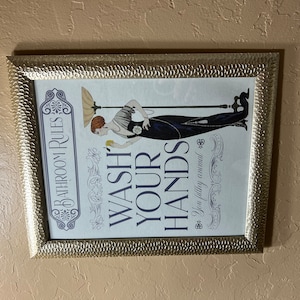 Funny Bathroom Sign Art Deco Bathroom Decoration Vintage - Etsy