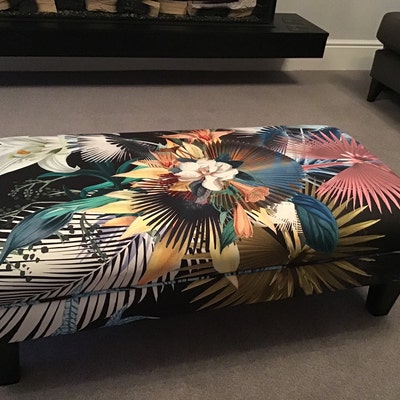 Luxury Handmade Upholstered Footstool/coffee Table in Your Own Fabric ...
