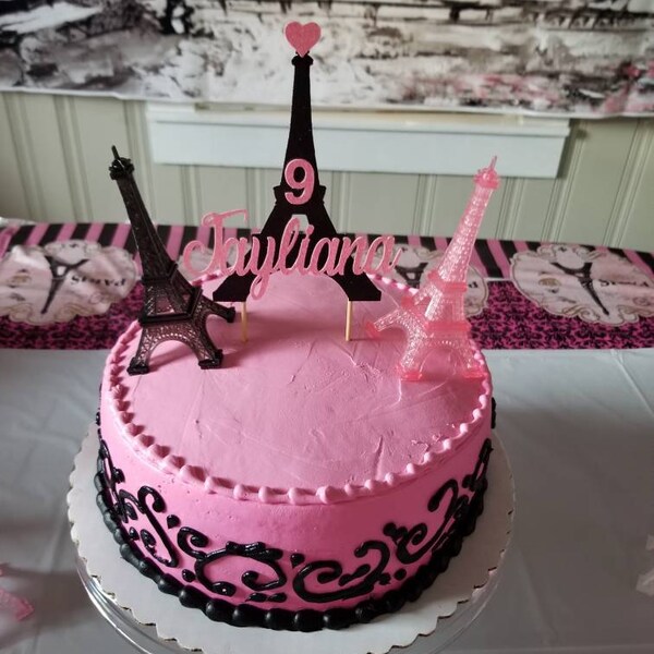 Paris Cake Topper | Paris Party | Eiffel Tower Cake Topper | French ...