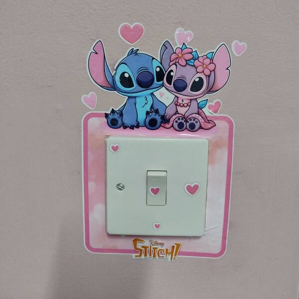 Stitch Light Switch Sticker - Etsy UK