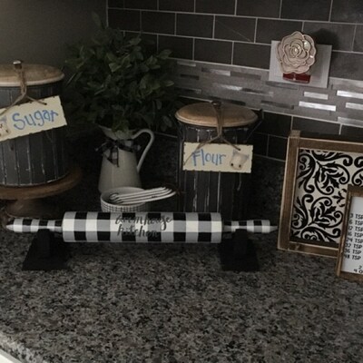 Wood Rolling Pin Stand for Rae Dunn. Farmhouse Riser, Rolling Pin ...