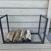 Firewood Rack V Shape Steel Metal Wood Rack Handmade Wood Stand for ...