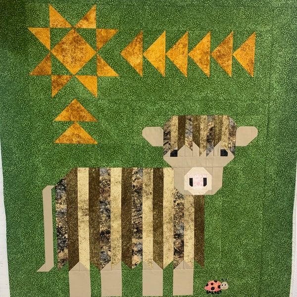 Cattle Call - A Highland Coo Quilt Pattern by Art East Quilting Co ...