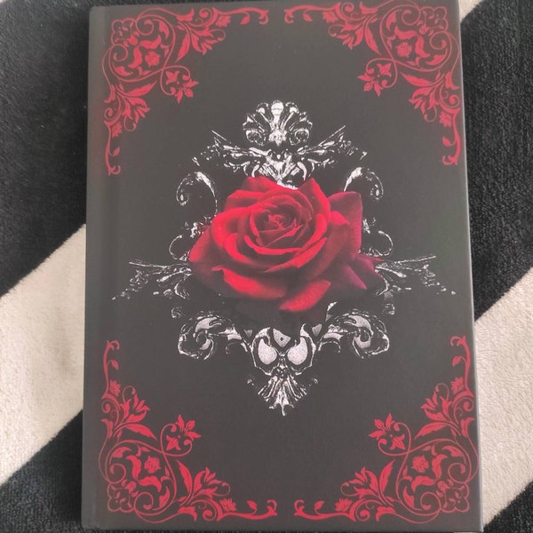 Red Rose Hardcover Gothic Journal | Dark Victorian Floral Goth Notebook ...