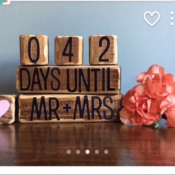 Vacation Countdown Blocks | Days Until [custom Location] | Destination Wedding, Honeymoon ...