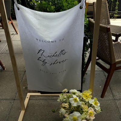 Baby Shower Sign, Fabric Baby Shower Sign, Hello Baby Sign, Baby Shower ...