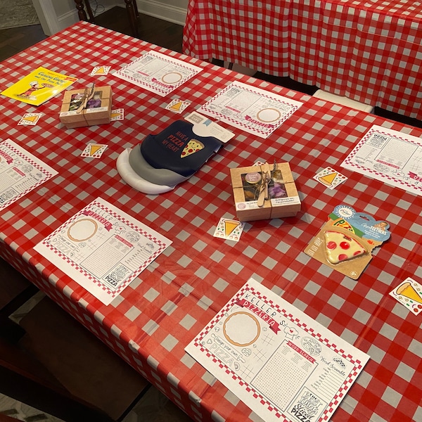 Pizza Table Place Mats, Pizza Party Table Placemats, Placemat for Kids ...