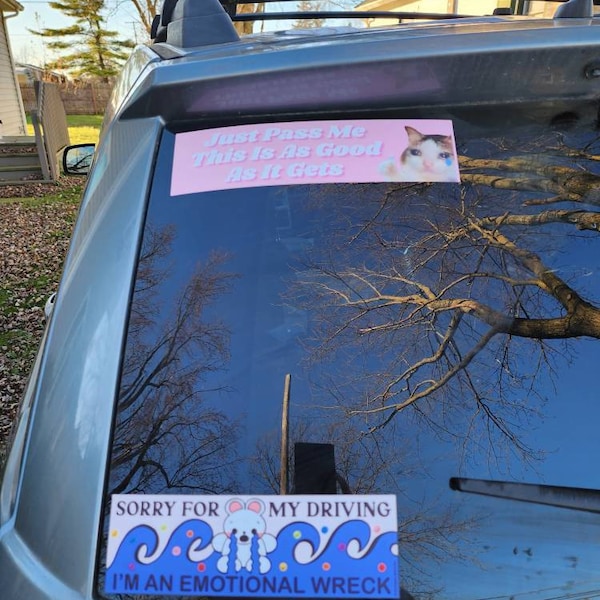 Bestie Please Let Me Merge Car Bumper Sticker Magnet Funny Meme Tiktok ...