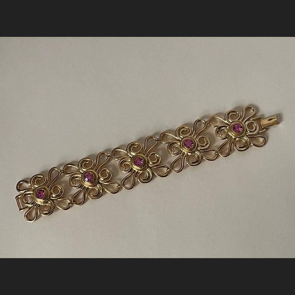 Antique Art Nouveau 935 Silver Roses, Carnation Bracelet. RODI ...