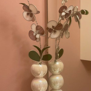 TUTORIAL 3D Orchid Plant full Instructions Stained Glass Pattern PDF ...