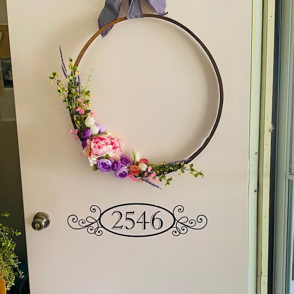 House Numbers Front Door Vinyl Lettering Decal Sticker - Etsy