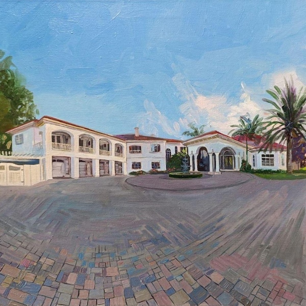 Custom Oil House Portrait, Oil House Painting, First Home Gift ...
