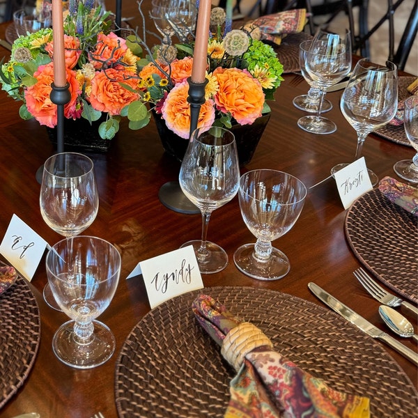 Modern Calligraphy Kraft Tag Table Numbers | Rustic | Manila Gift Tags ...