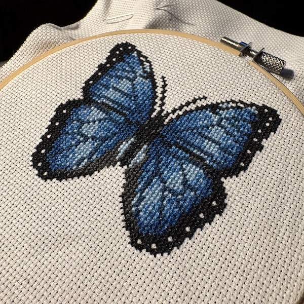 Purple Butterfly Cross Stitch Pattern, Downloadable PDF Butterfly Cross ...