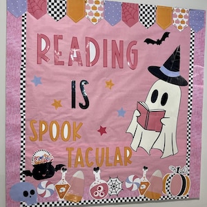 Halloween Reading Bulletin Board Kit: Spooktacular Classroom Decor ...