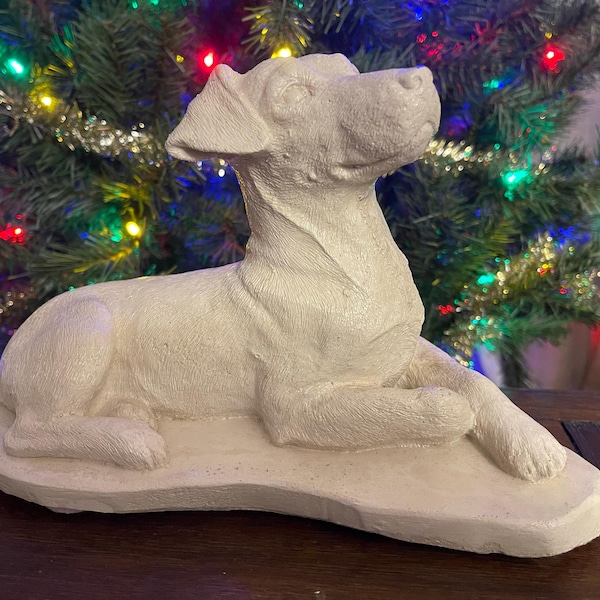 Newfoundland Concrete Statue, Hand Painted in Greys and Sealed Great ...