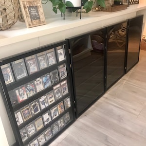 35 Graded Sport Cards / Collectible Trading Card Display Case Wall ...