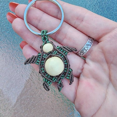 Macrame Turtle PDF Tutorial, Macrame Turtle Pendant Charm, Macrame PDF ...