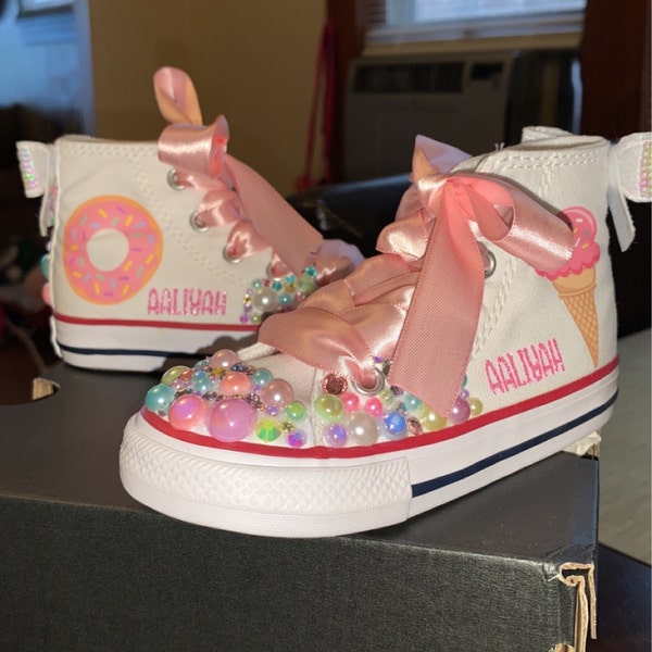 Donut Converse, Personalized, Donut Grow Up, Ice Cream Cone, Sprinkles ...