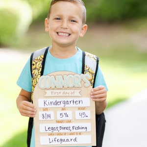 First Day of School Sign, Custom Interchangeable Board, Back to School ...