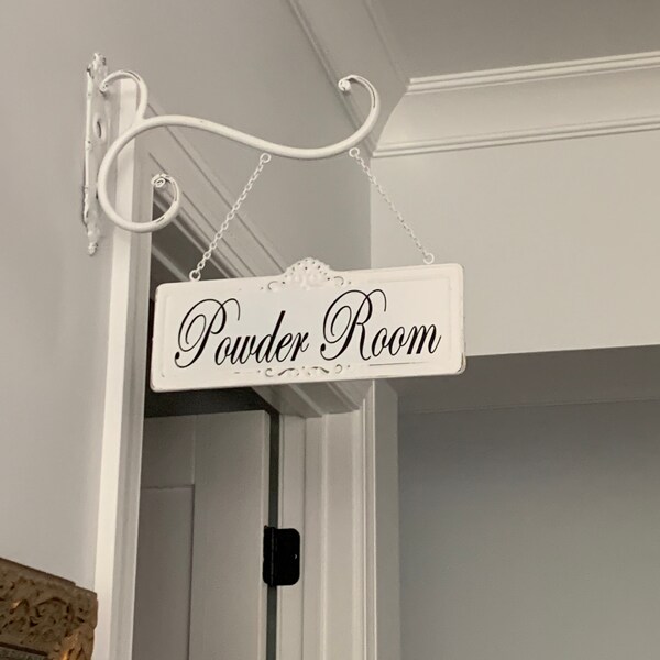 2-sided 4.5" X 11" Rectangular Metal Room Sign and Bracket With Custom ...