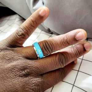 Memorial Gift Fingerprint Ring Engraved Ring With Actual Fingerprint ...