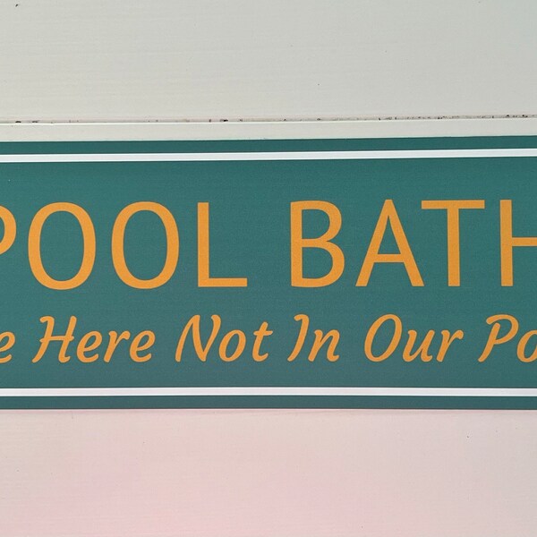 Welcome Pool Sign, Personalized Pool Family Name Sign, Custom Swimming ...