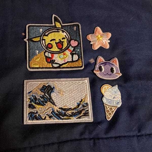 Pixelated Pacman Iron on Patch, Embroidery Patch, Cute Kawaii Patch ...