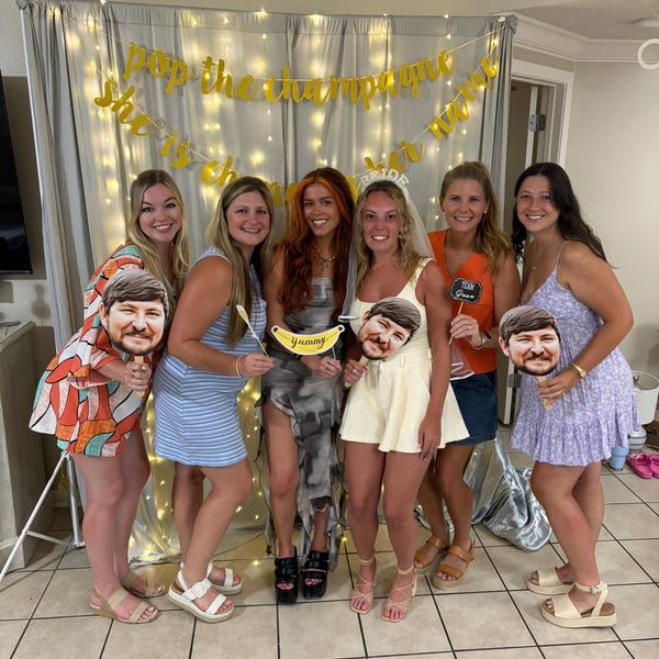 Custom Heads on a Garland Face on Banner Custom Birthday Wall Hang ...